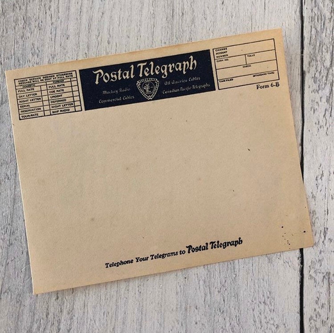 Antique Postal Telegraph Telegram Unused New Old Stock - Etsy