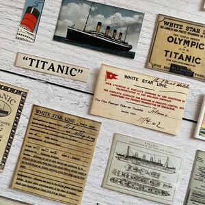 PHC No. 81 Antique Titanic Ocean Liner Ephemera Set of 31 Reproduction ...