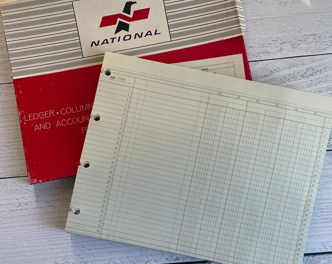 Vintage National Ledger Refill Sheets No. 18-406 Set of 3 Sheets - Etsy