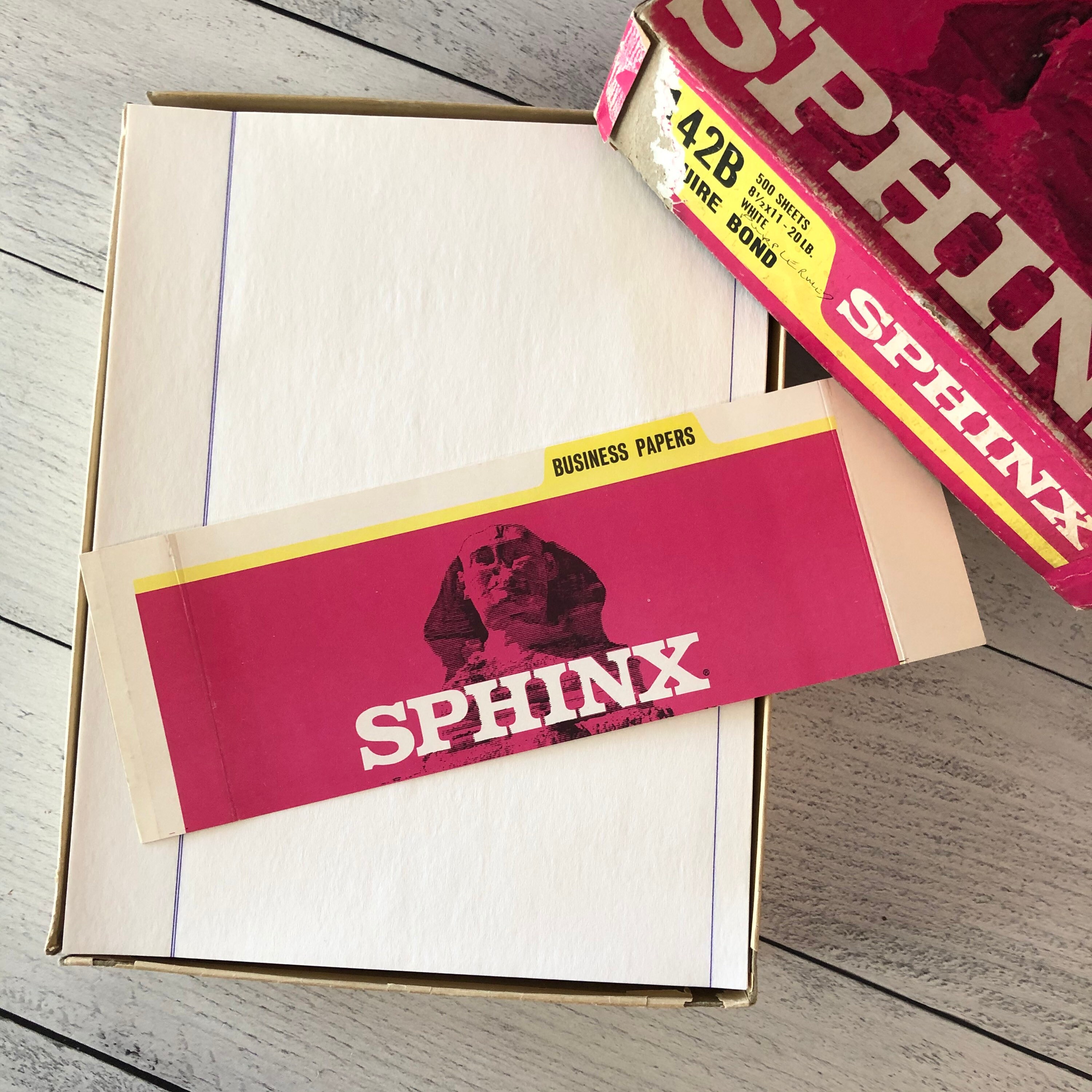 Vintage Sphinx Purple Margin Bond Typing Paper Set of 5 Sheets | Etsy