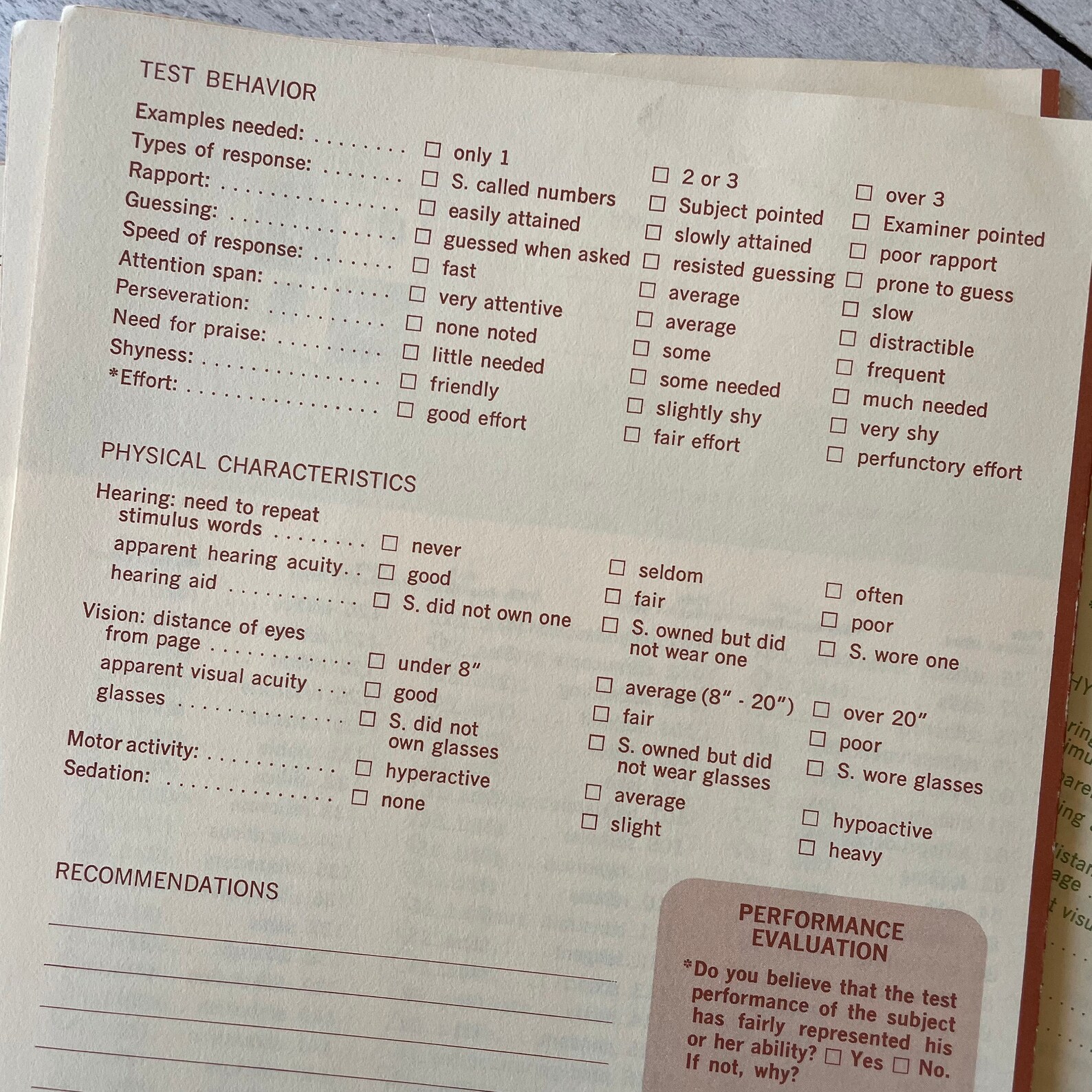 Vintage 1959 Peabody Picture Vocabulary Test Record Folders A - Etsy