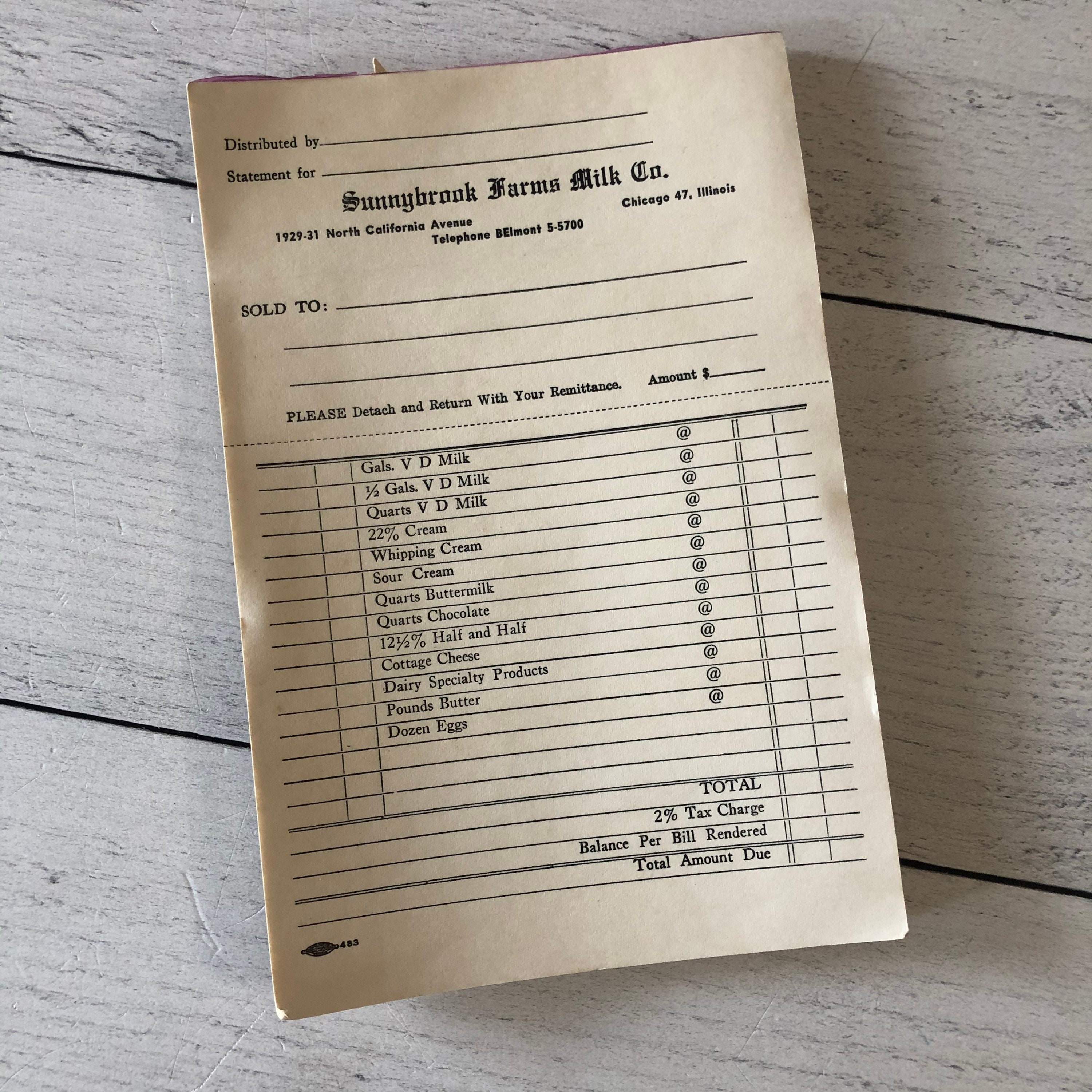 Antique Sunnybrook Farms Milk Co Statement Invoices Set of 3 - Etsy