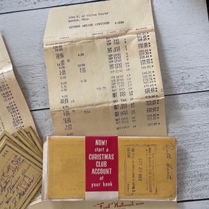 Vintage 1950s-60s Bank Statement Bundles With Cancelled Checks and ...