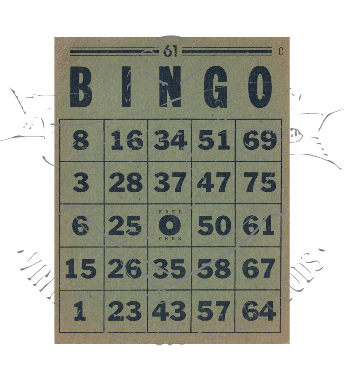Vintage Bingo Cards