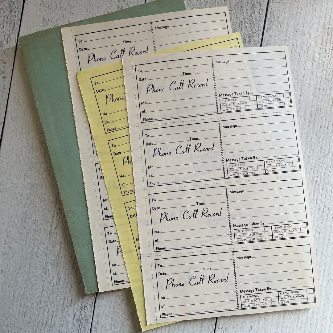Approx 1940’s Vintage Phone Call Record Message Duplicates One ...