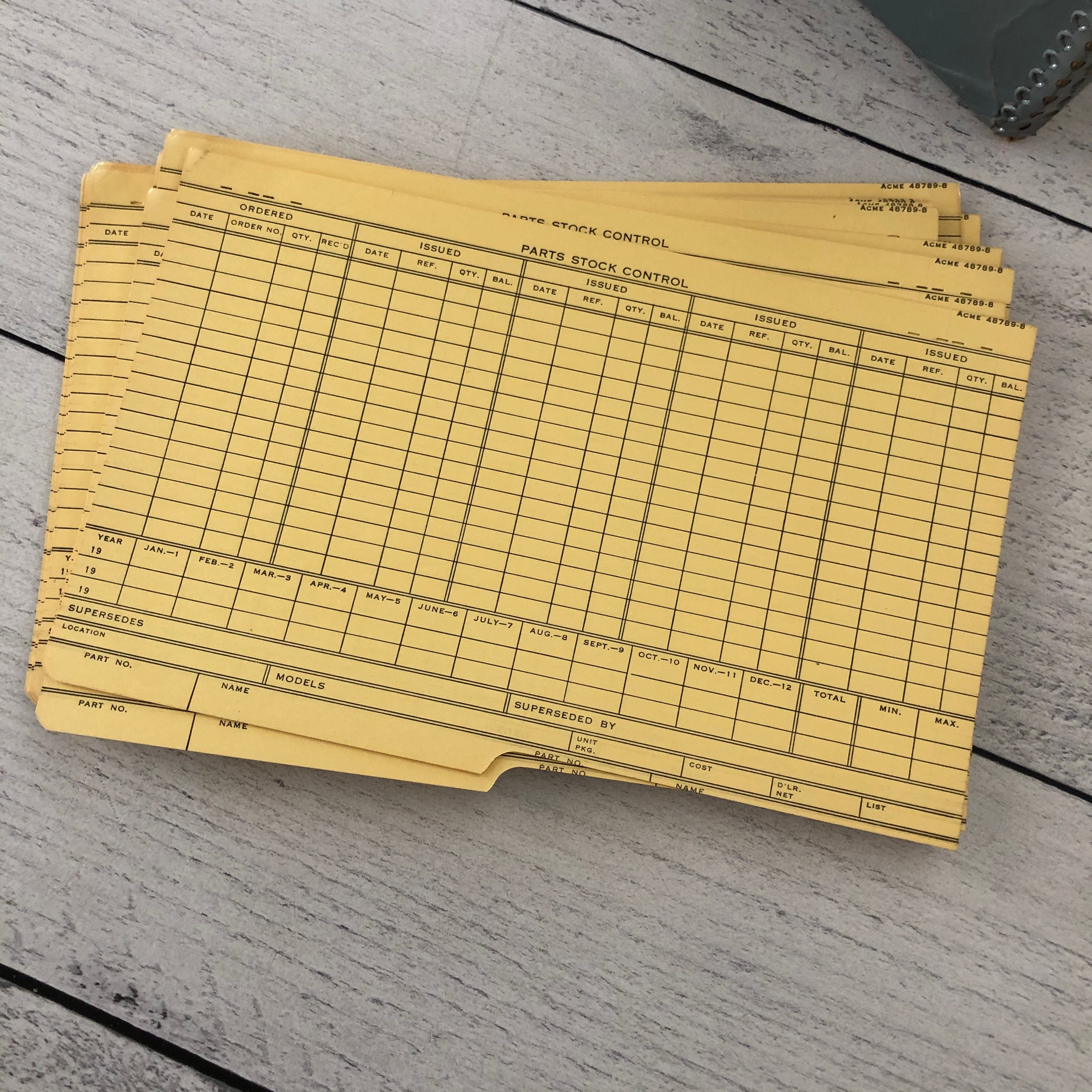 Vintage Acme Visible Records Inc. Parts Stock Control File | Etsy