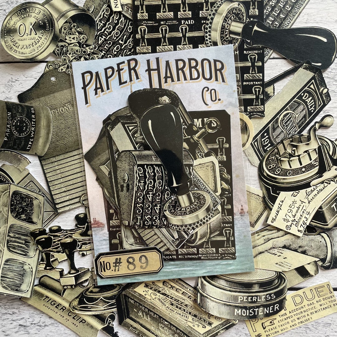 PHC No. 89 Antique Office Labels Set of 20 Large Reproduction Gummed ...