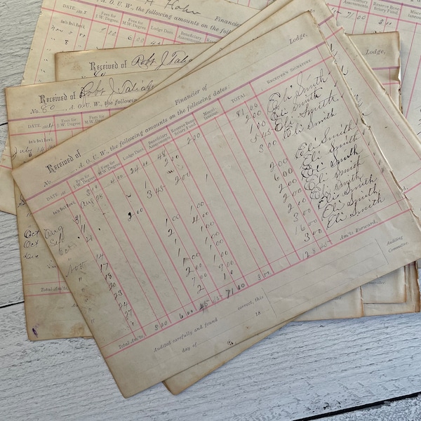 Antique Ledger Paper - Etsy