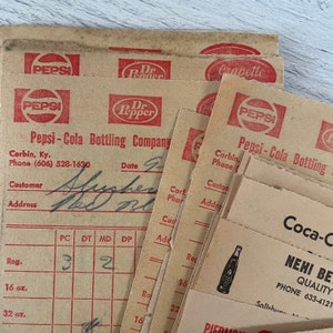 Vintage 1960s-70s Soda Pop Receipts Set of 3 Random - Etsy