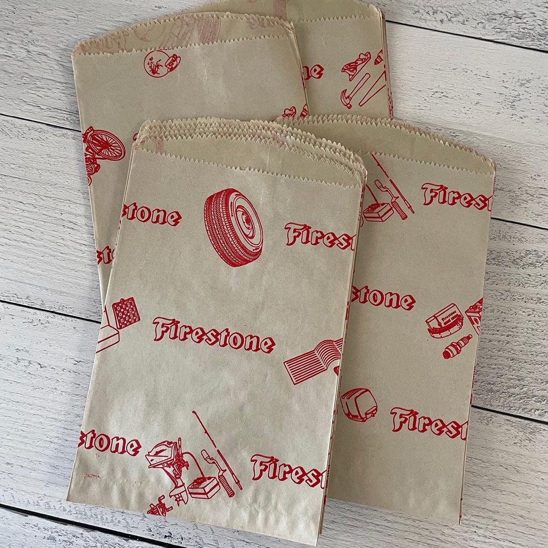 Vintage 1950s Firestone Flat Merchandise Bag, Single Bag - Etsy