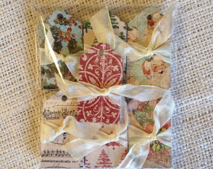Vintage Style Mini Christmas Gift Tags - Etsy
