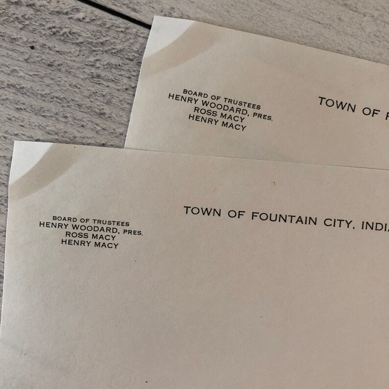 Lovely Vintage Letterhead From the Town of Fountain City - Etsy Singapore