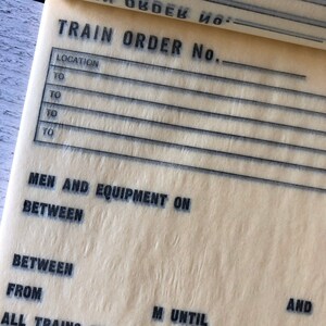 Vintage Burlington Lines Tissue Train Orders Set of 5 Sheets - Etsy