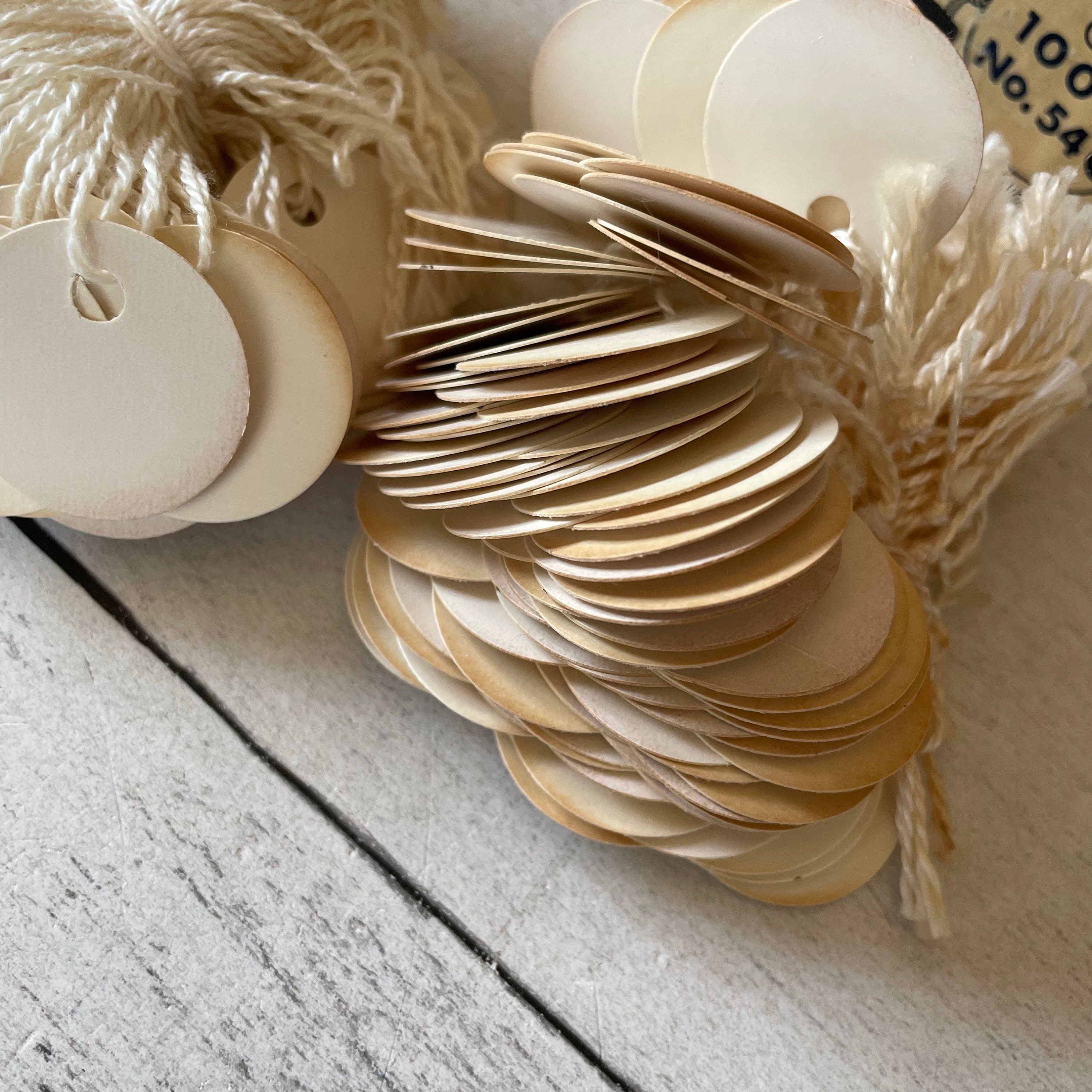 RARE Vintage Dennison No.54c White Round Marking Tags Set of 5 - Etsy