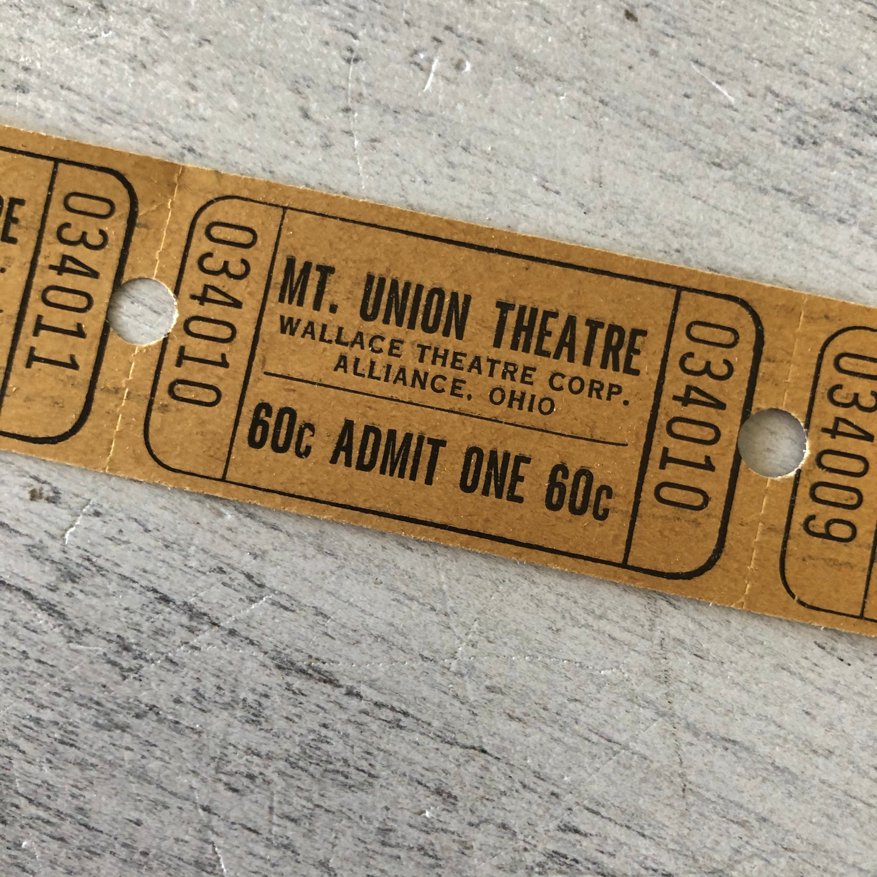 Vintage Mt Union Theatre Tickets Set of 20 - Etsy