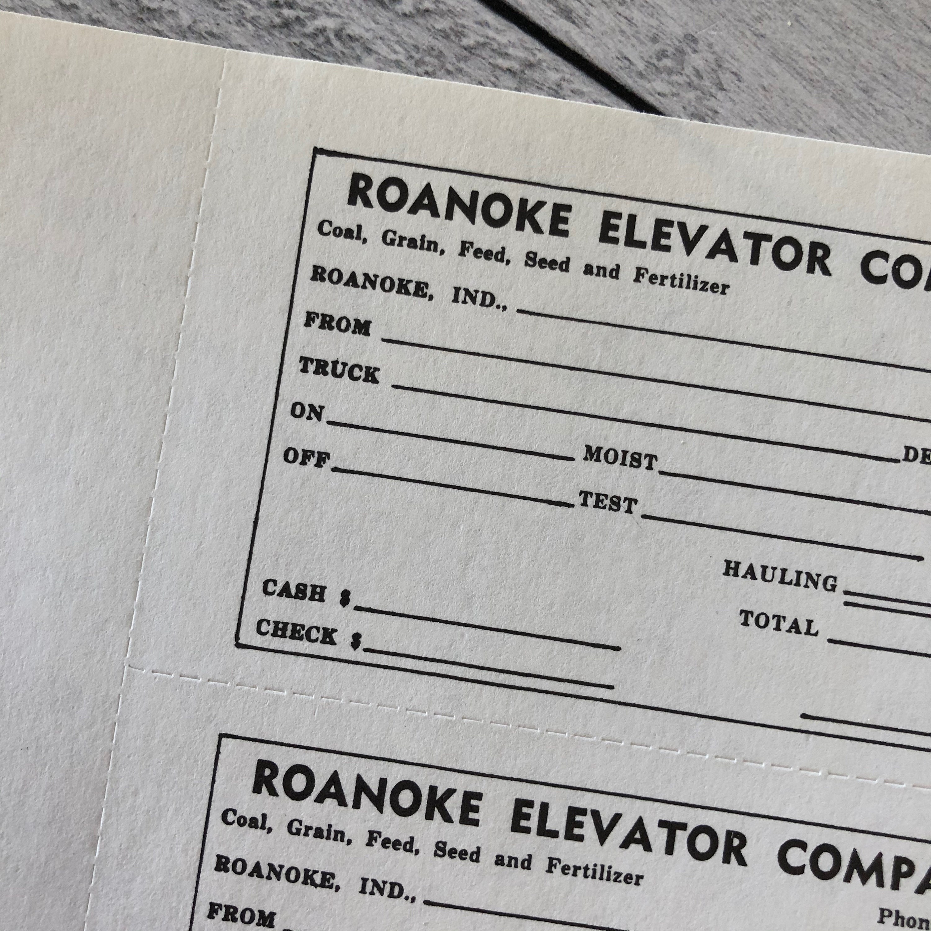 Roanoke Elevator Company Weight Receipts for Coal Grain - Etsy
