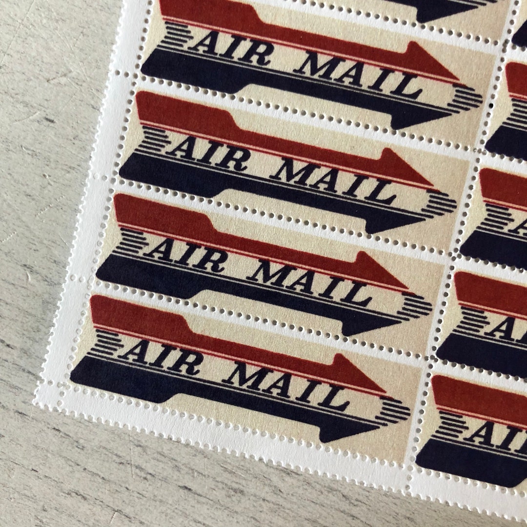 PHC No 58 Vintage Arrow Air Mail Labels Gummed and Perforated ...