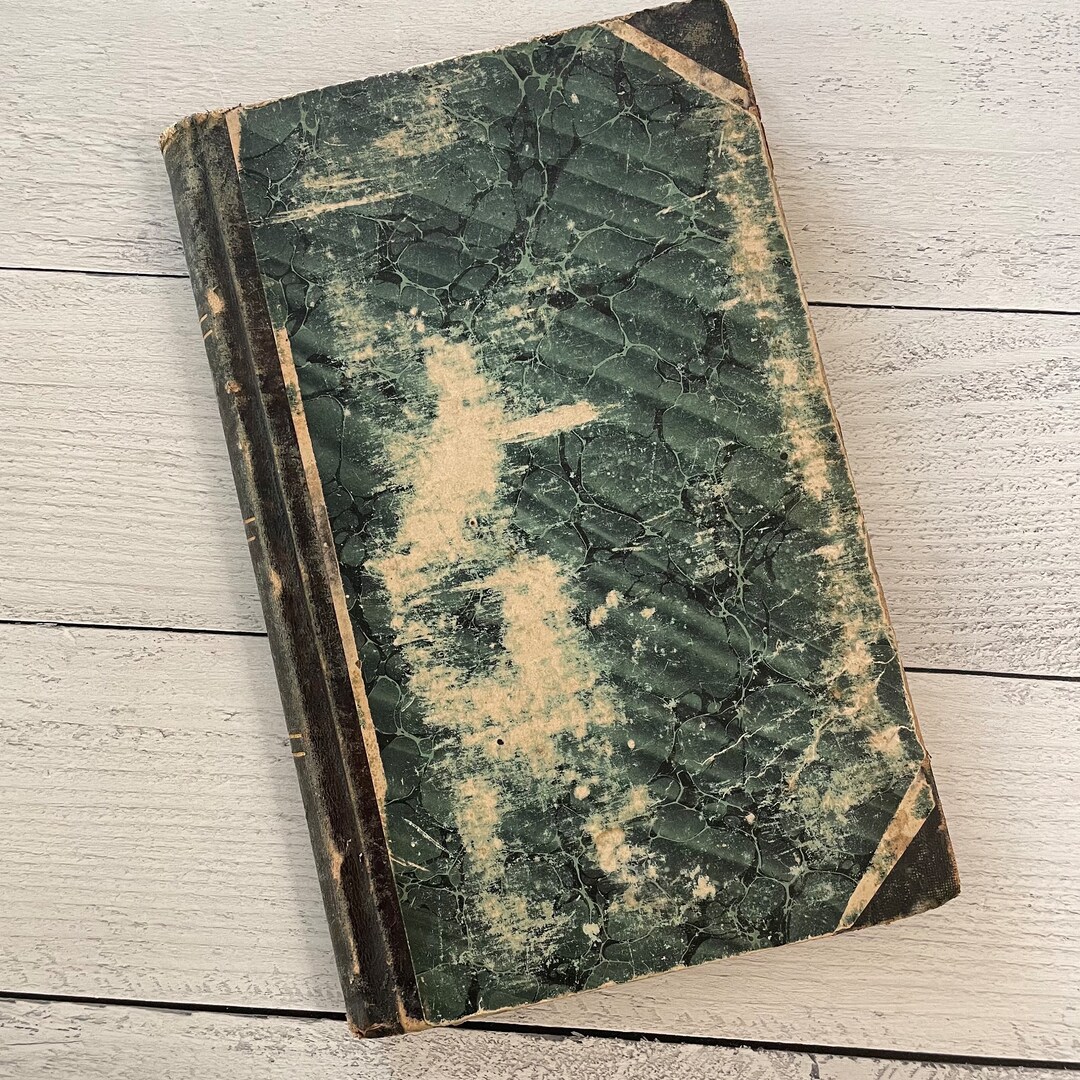 Antique 1850s Green Marbled Blacksmiths Ledger - Etsy
