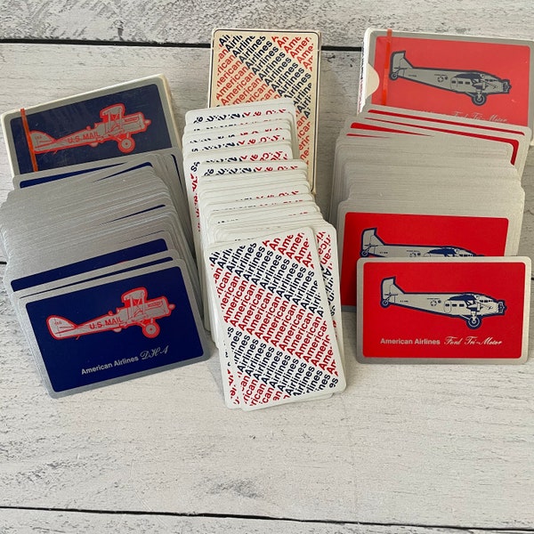 American Airlines Playing Cards - Etsy