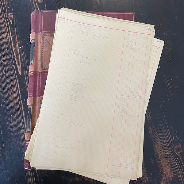 Antique Ledger Paper - Etsy