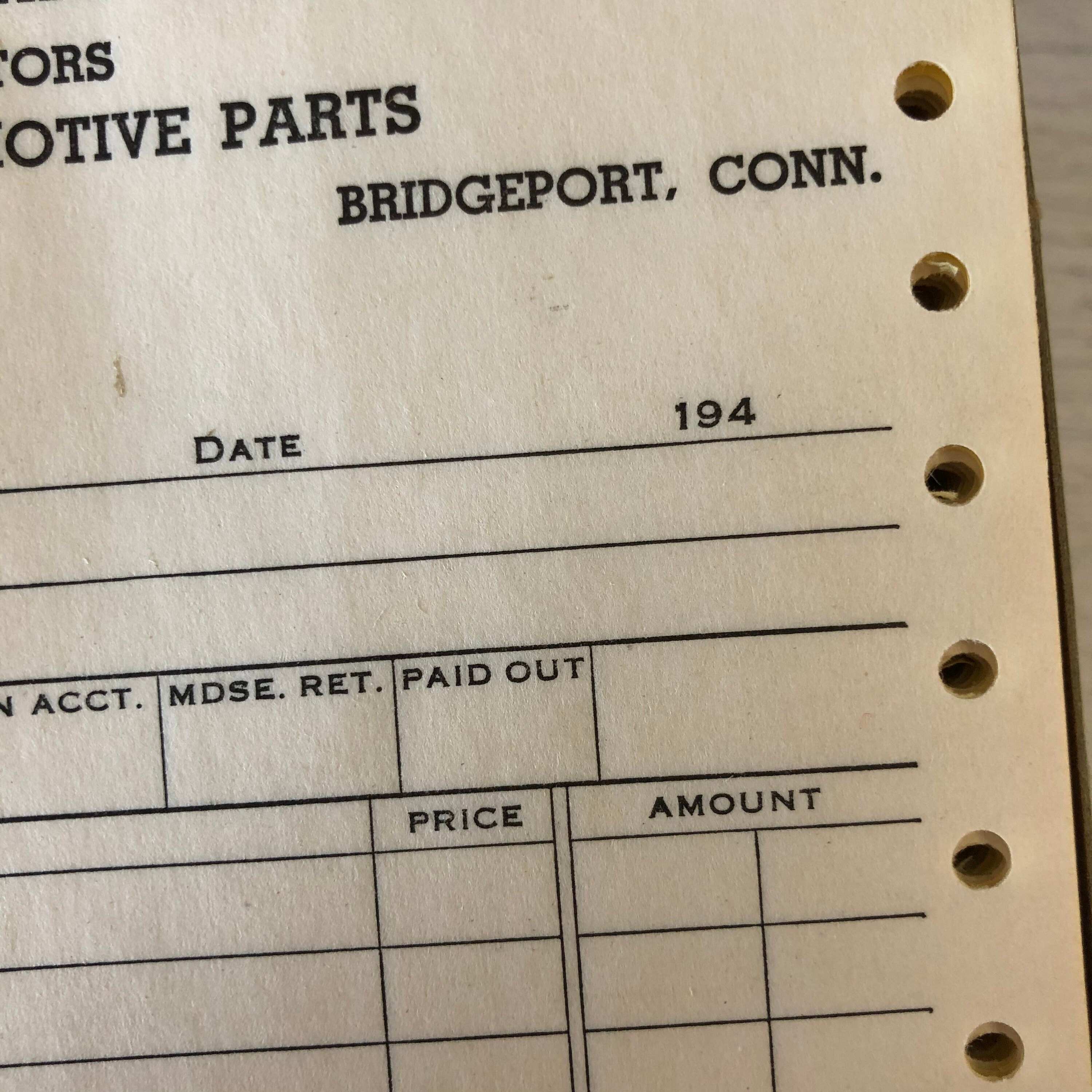 Antique 1940’s Continuous Business Forms by the Standard Register ...