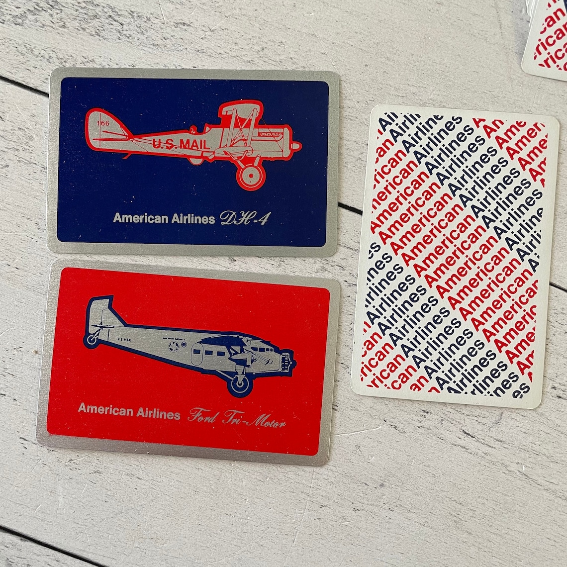 Vintage American Airlines Playing Cards Set of 3 Single Cards - Etsy