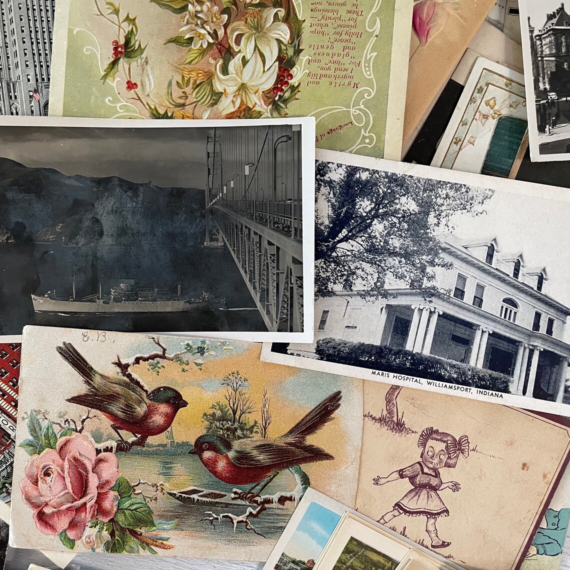 Antique Postcards Random Set of 6 - Etsy