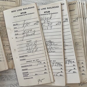Vintage 1950s-60s Soo Line Railroad Conductor’s Stubs Set of 5 Sheets ...