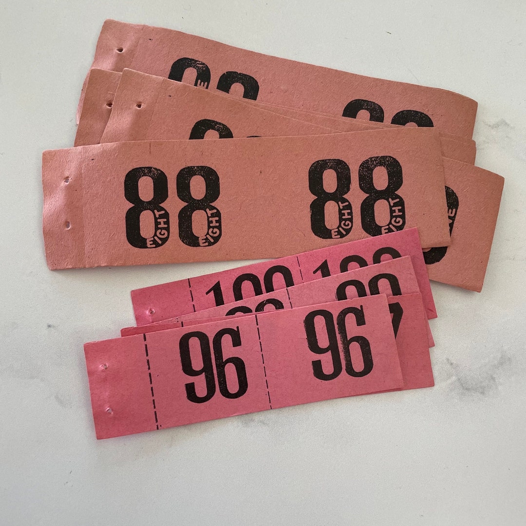 Vintage English Perforated Cloak Room Tickets- Set of 2 Sheets - Etsy