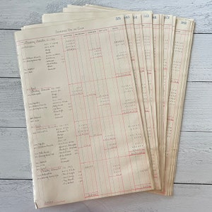 1897-1900 Giant Bank Cash Ledger Paper by the Sheet - Etsy