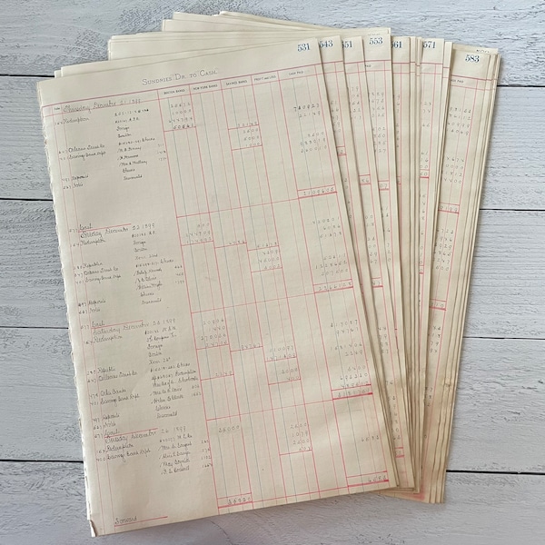 Antique Ledger Paper - Etsy