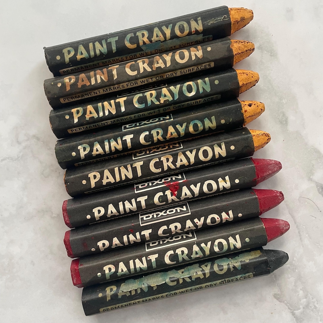 Vintage Dixon Paint Crayons Choose Your Favorite Color Yellow Black or ...