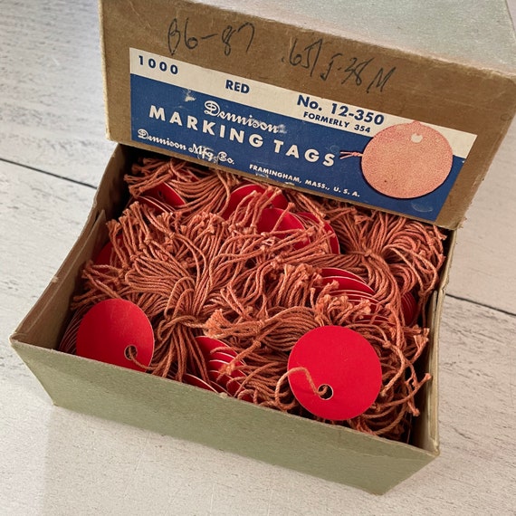 Vintage Dennison Marking Tags No.12-350 in Red Set of 25 - Etsy