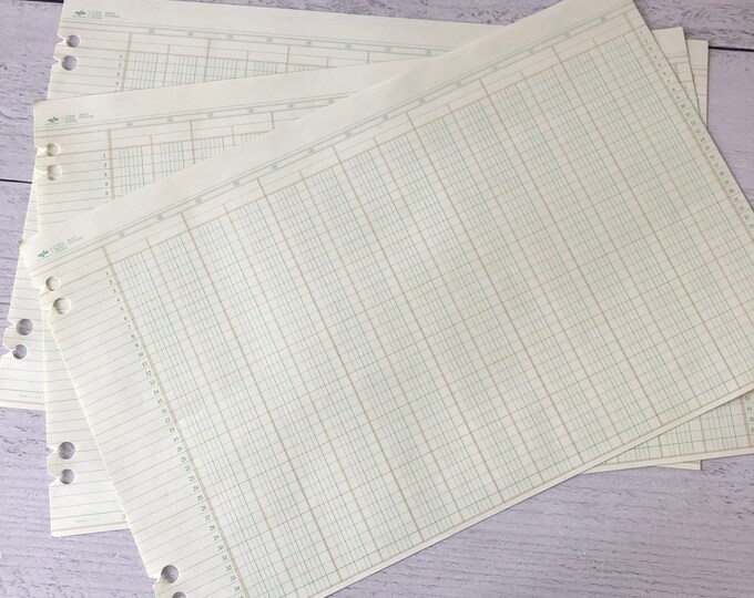 Vintage Giant 17 X 11 National Ledger Refill Sheets Set of 3 - Etsy