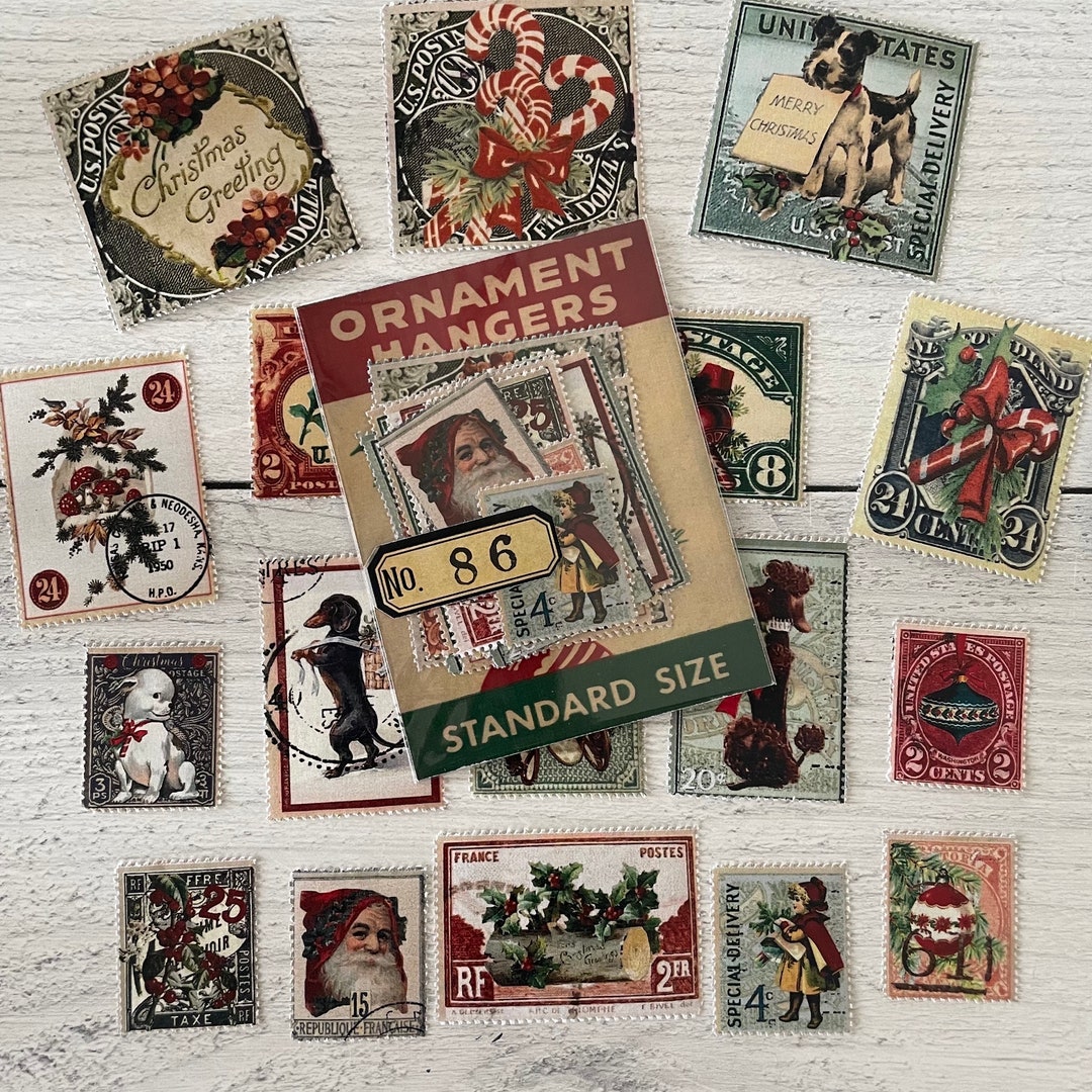 PHC No. 86 Vintage Christmas Faux Stamps Reproduction Gummed Labels Set ...