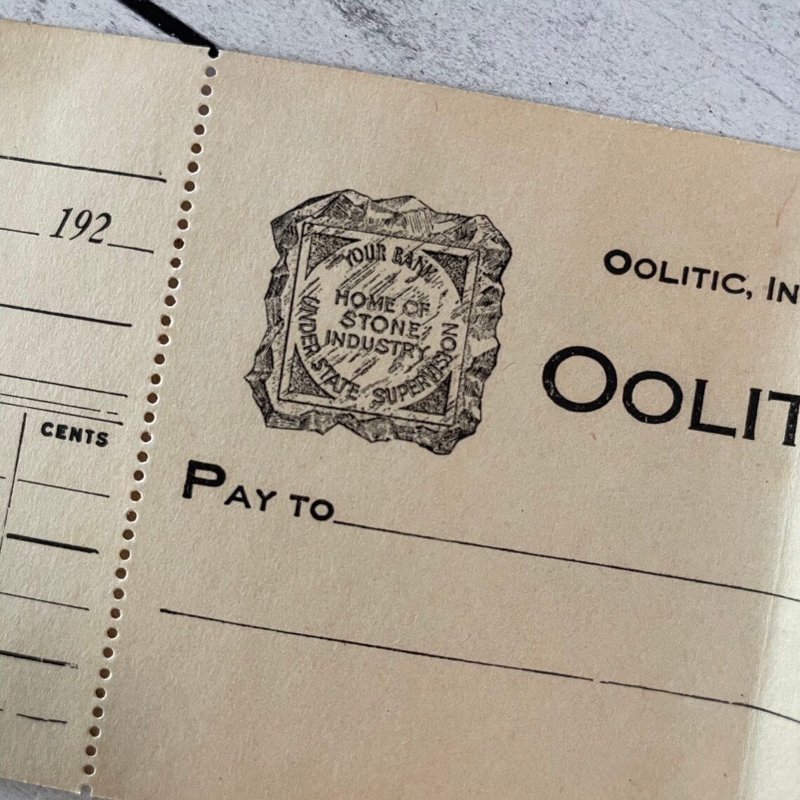 Antique 1920’s Oolitic State Bank Checks With Stubs - Etsy