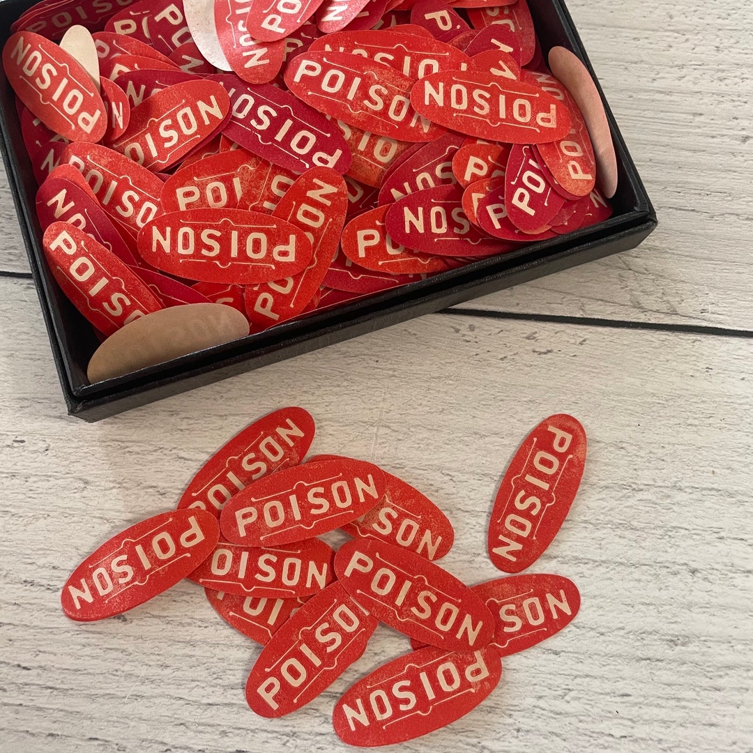 Antique POISON Pharmacy Apothecary Druggist Labels Set of 3 - Etsy