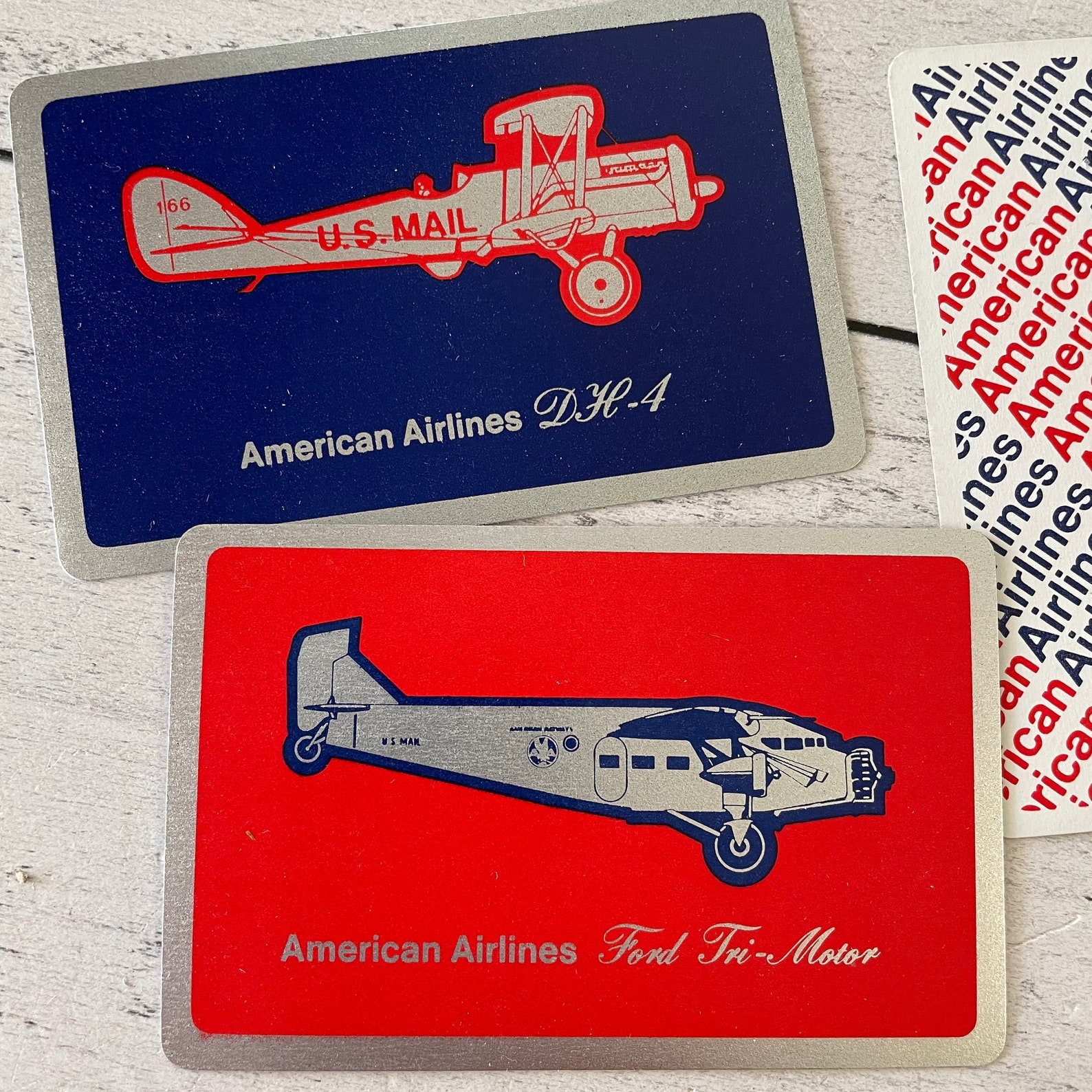 Vintage American Airlines Playing Cards Set of 3 Cards - Etsy Canada