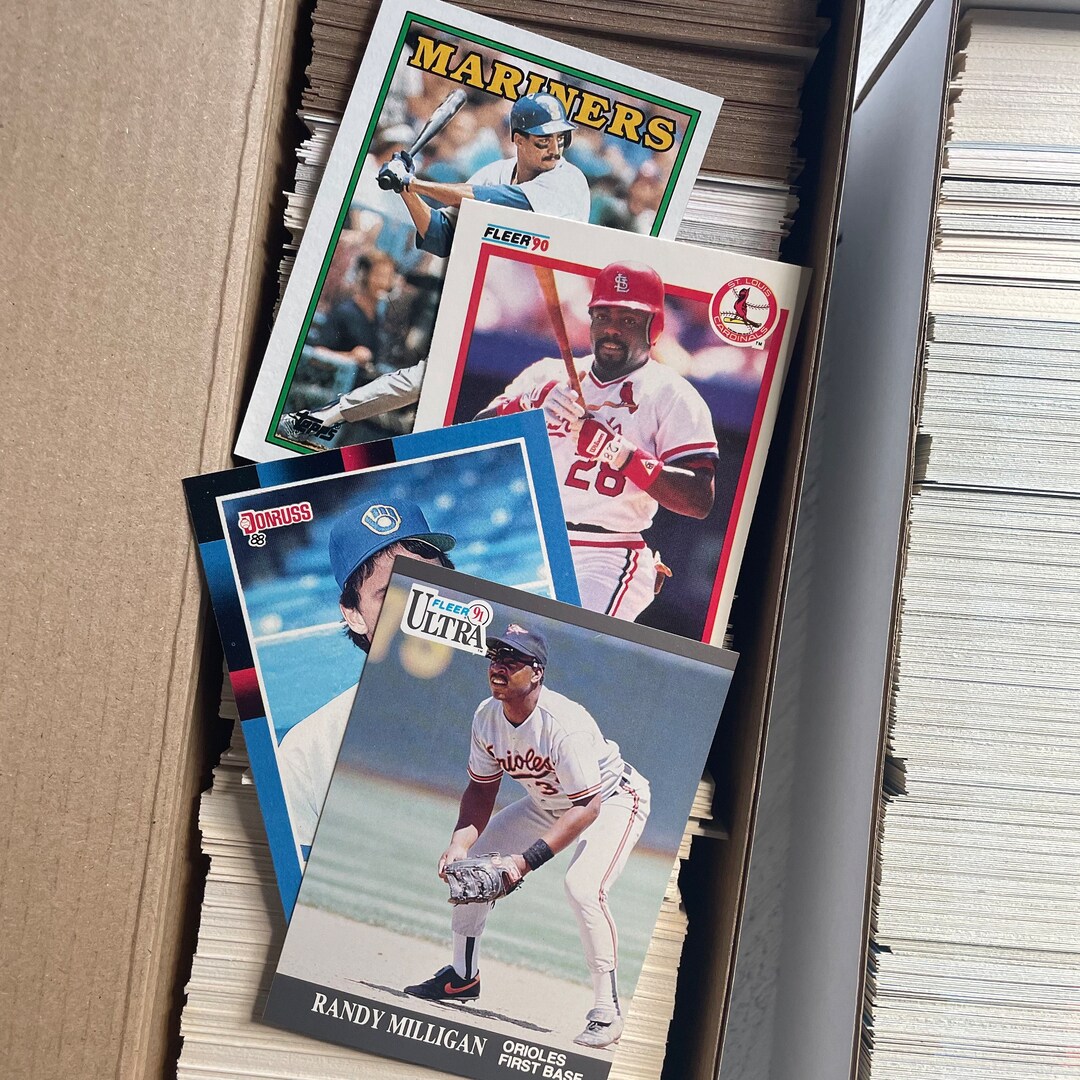 Vintage Baseball Cards Random Mixed Set of 50 Cards for Collage Mixed ...