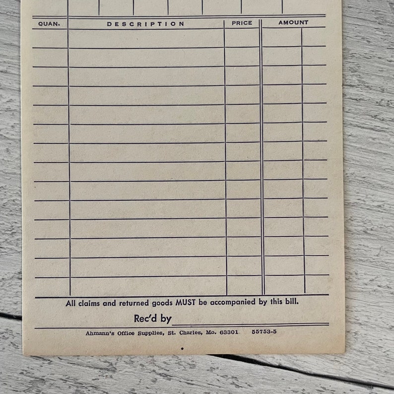 Vintage St. Charles Dairy Company Receipt Duplicates Set of 2 - Etsy