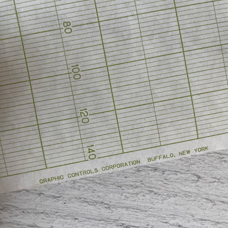 Vintage Green Charting Paper From Graphic Controls Corp of Buffalo, NY ...
