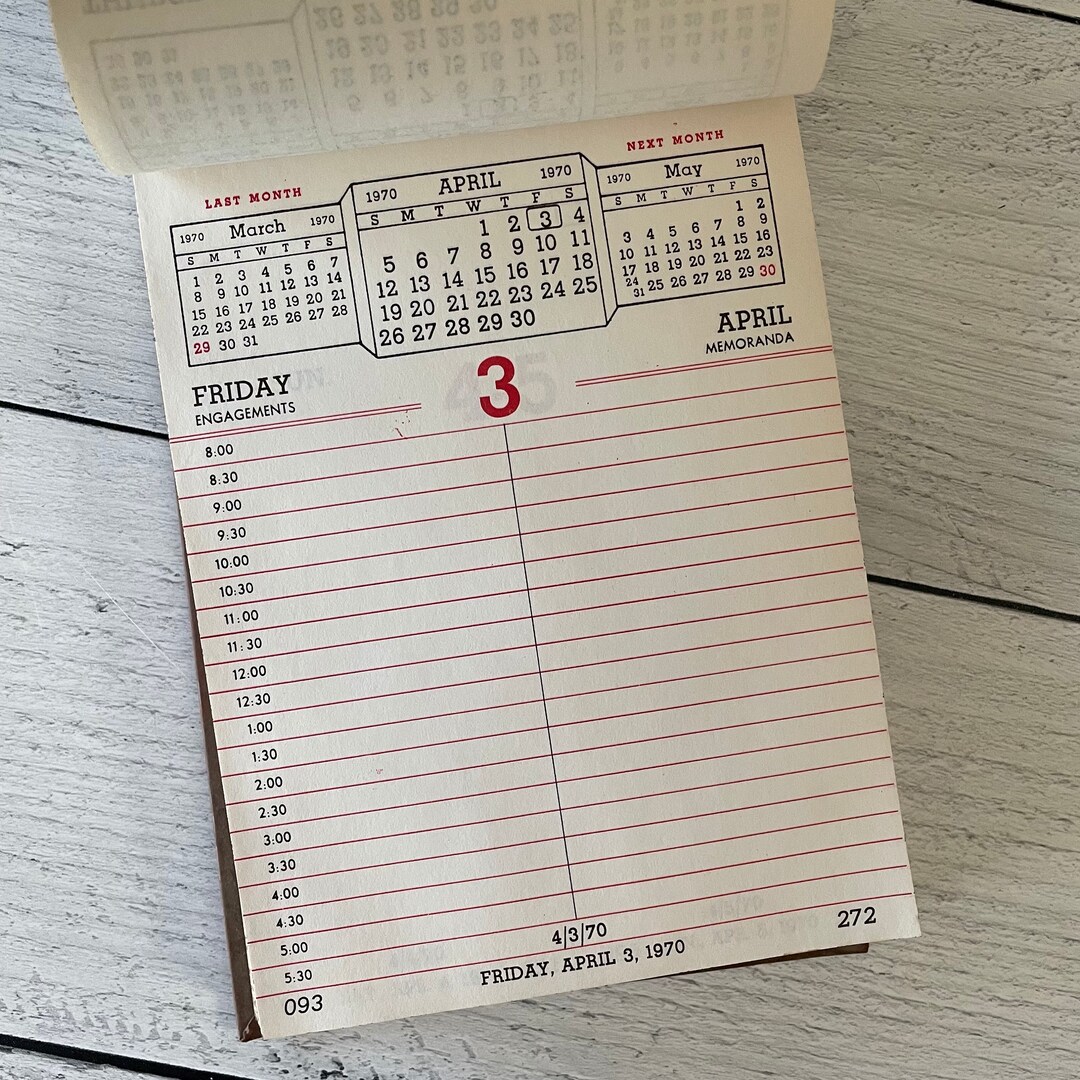 Vintage 1970 Detailed Calendar Sheets Set of 3 - Etsy