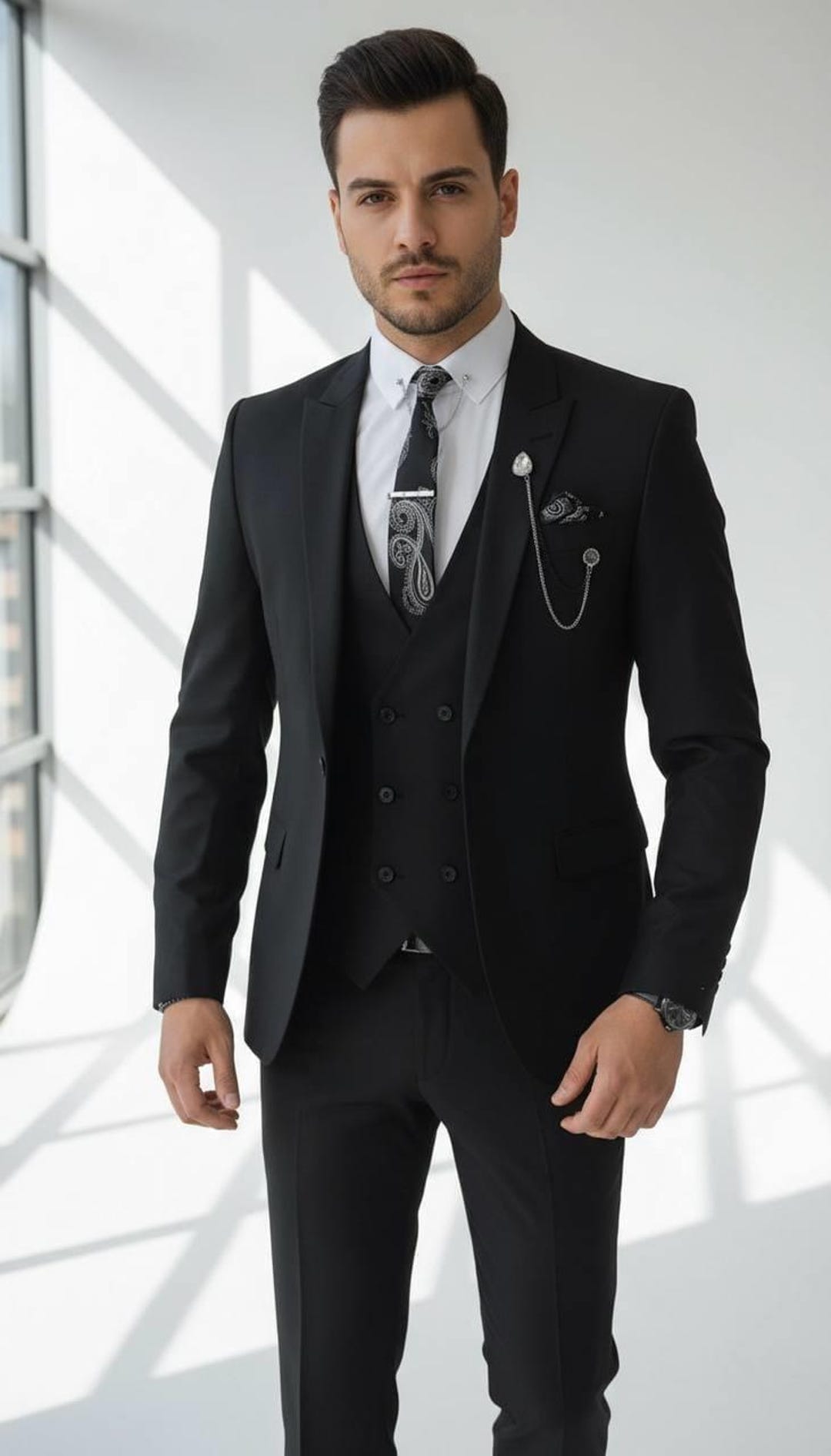 Cotton Blend Men’s Slim Fit Suit Set | Multiple Colors | Wedding ...
