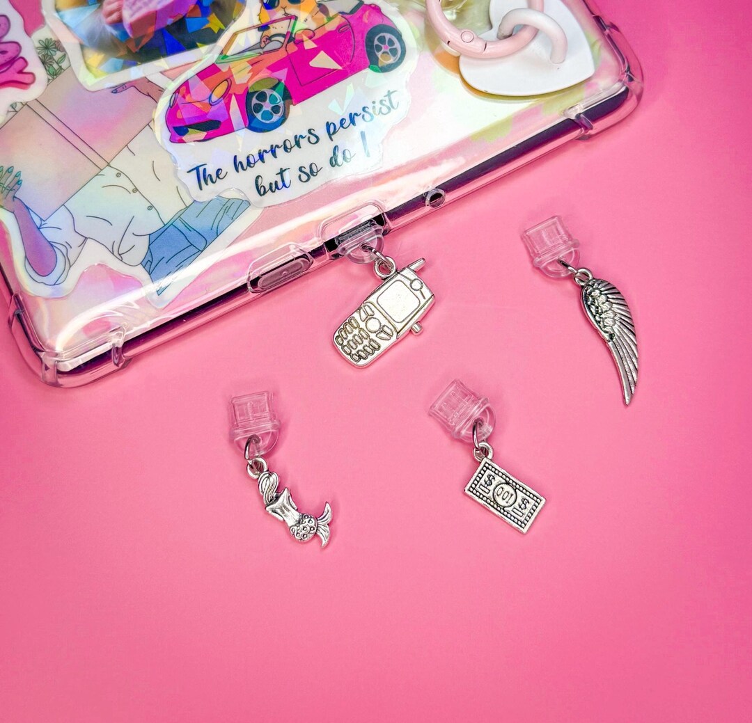 Simple Silver Y2k/siren Romance USBC Dust Plug Charm, Book Lover Gift ...