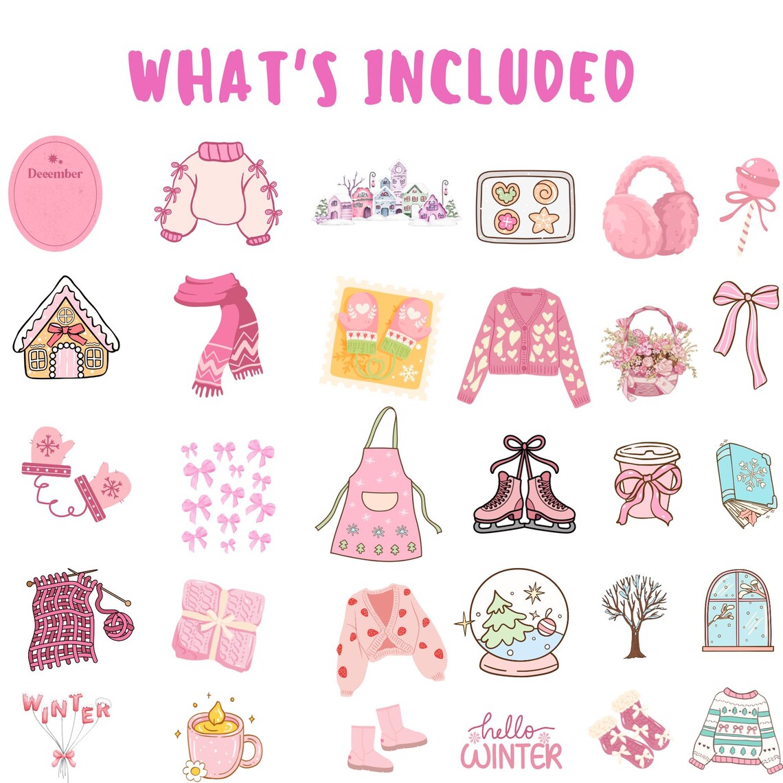 Winter Png Bundle Winter Cottage Clipart Cozy Winter Clipart Winter ...