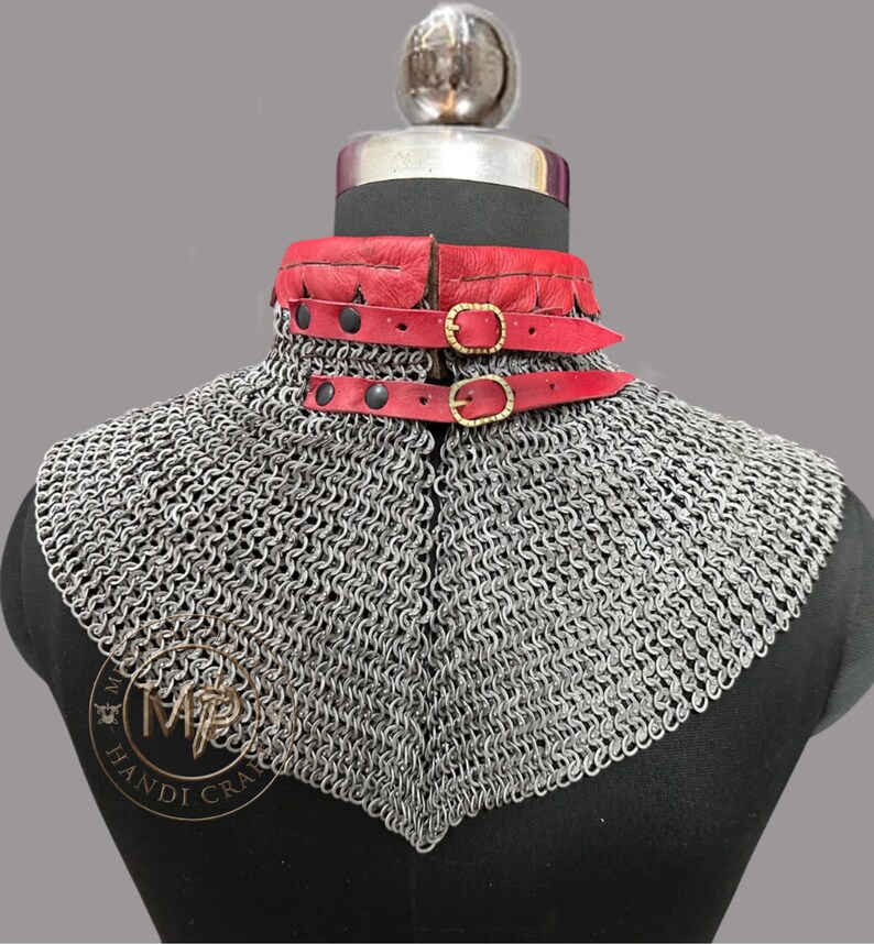 HMB Chainmail Collar: 6mm Flat Ring Riveted With Washer - Etsy