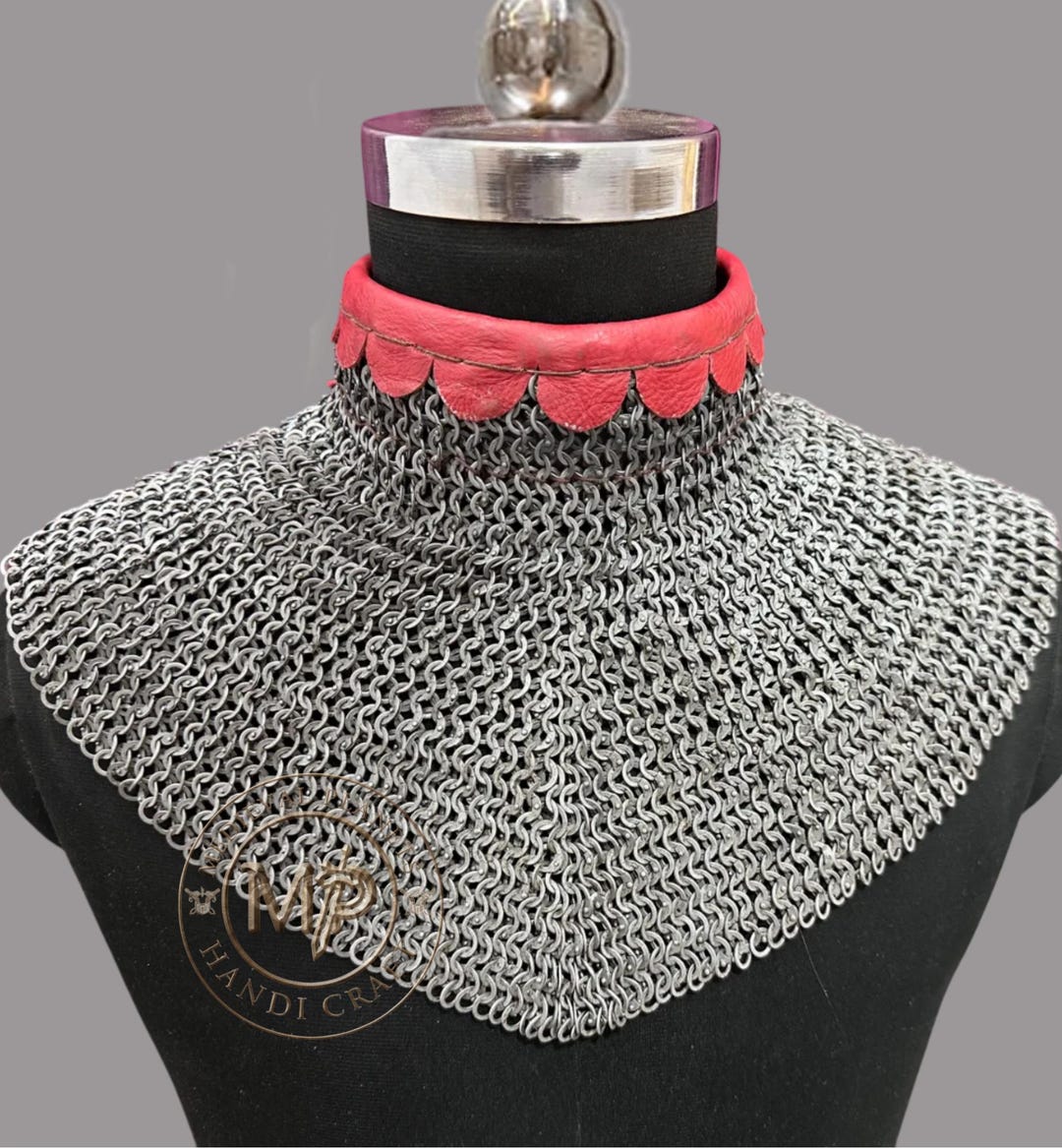 HMB Chainmail Collar: 6mm Flat Ring Riveted With Washer - Etsy
