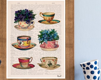 Tea Cup Wall Art | Etsy