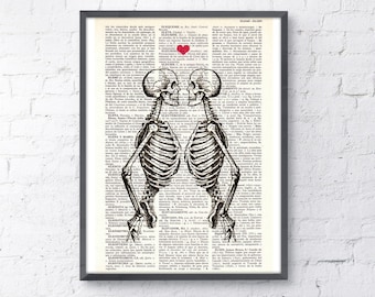 Skeleton wall art | Etsy