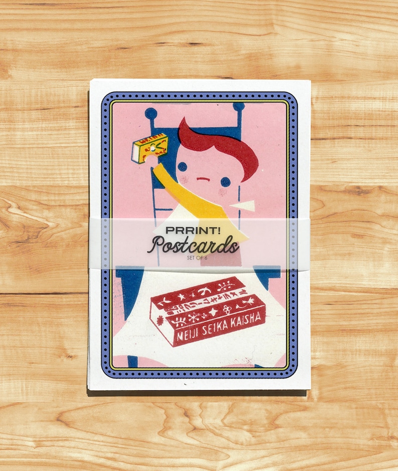 Vintage Japanese Propaganda Postcards: Colorful Art Prints, Set of 6 - Etsy